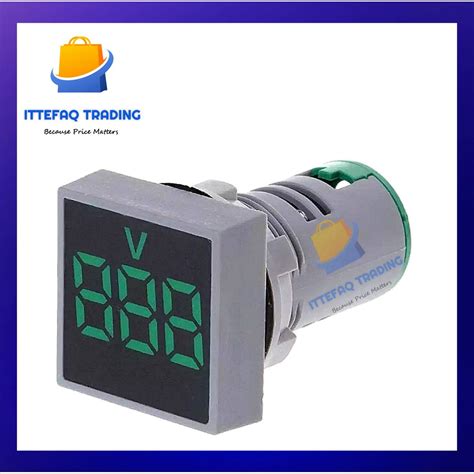 Square Digital Panel Voltage Meter Digital Voltage Monitor Indicator Light Ac 220v 22mm Daraz Pk