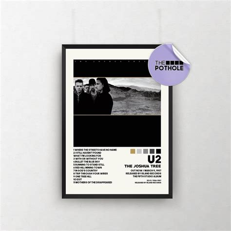 U2 Posters The Joshua Tree Poster U2 The Joshua Tree Album Cover