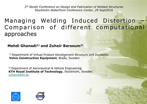 Pdf Managing Welding Induced Distortion Managing Welding