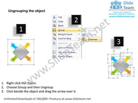 Templates Process Diagram With Diverging Arrows Circular Layout Power