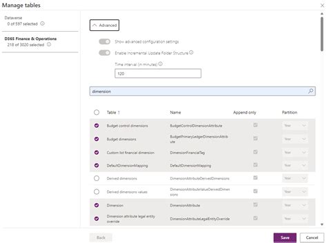 Selecting Tables To Sync From Finance And Operations Programmatically