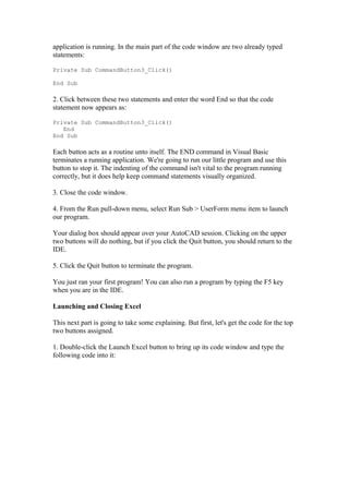 Autocad Excel Vba DOC