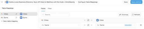 build a local business directory sync api data to webflow with no code