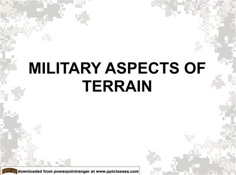Military Aspects Of Terrain Powerpoint Ranger Pre Made Military Ppt