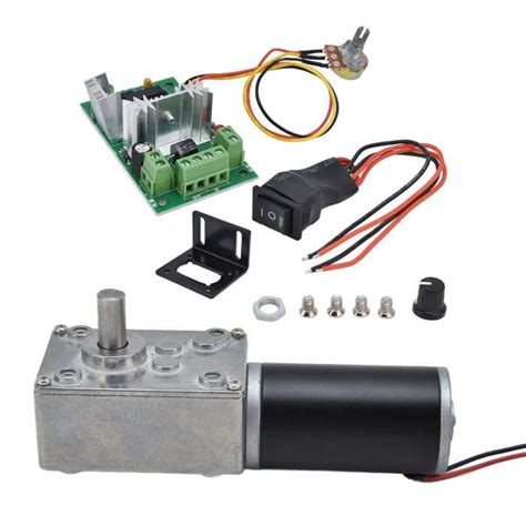 HURRISE Moteur à engrenages 12V DC Turbo Worm avec arbre de 8mm
