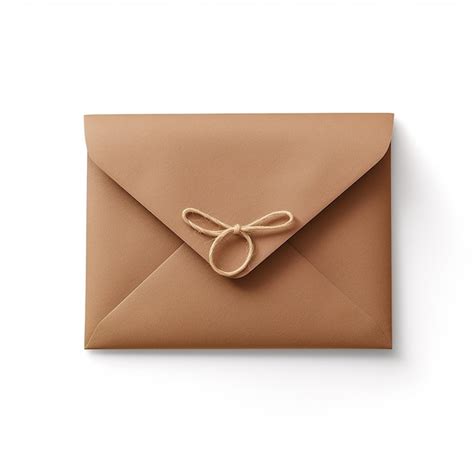 Premium Photo A Brown Delicate Vintage Envelope