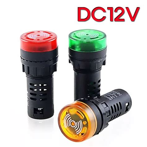 C Dc12v Led 신호 부저램프 22mm 역전압경고 부저램프다이오드 포함 다이코리아 도매몰