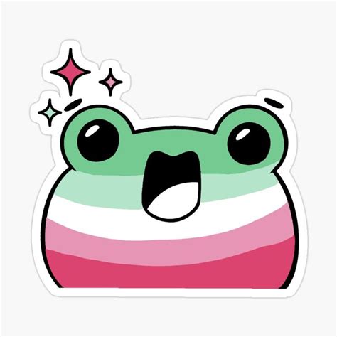 Subtle Abrosexual Frog Abrosexual Frog Abro Frog Sticker For Sale