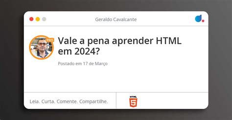 Vale A Pena Aprender Html Em 2024