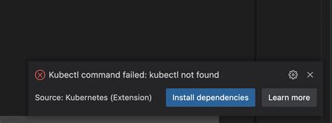 Extension Failed With `kubectl Not Found` While It Is In The Path And