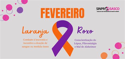 Campanha Fevereiro Roxo E Laranja Sinprosasco