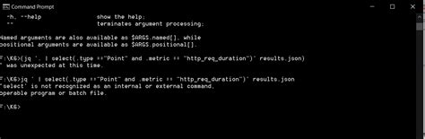 Json Jq Select Statement Is Not Recognized As An Internal Or External