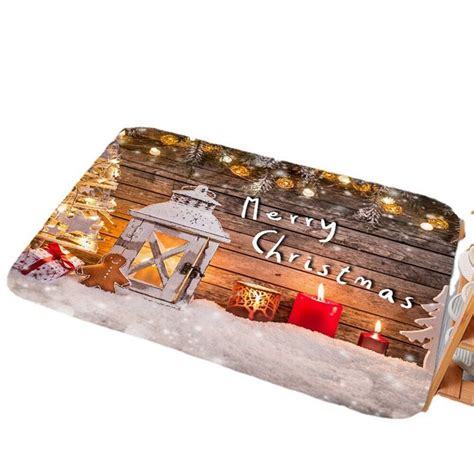 크리스마스 안티 슬립 룸 러그 산타 클로스 욕실 매트 1 개 크리스마스 장식 홈 인테리어 액세서리 Aliexpress