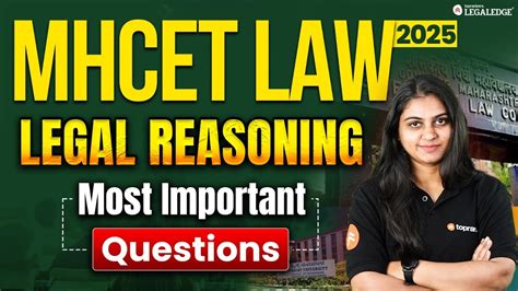 Mh Cet Law 2025 Important Legal Reasoning Questions Practice Legal