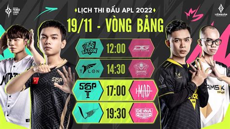 Bac Vs Dg I Ktn Vs Bro I Sgp Vs Mad I Vgm Vs Dew Apl 2022 Vietnam