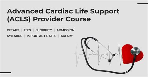 Advanced Cardiac Life Support Acls Provider Course Detail Exams Admission Syllabus Fees