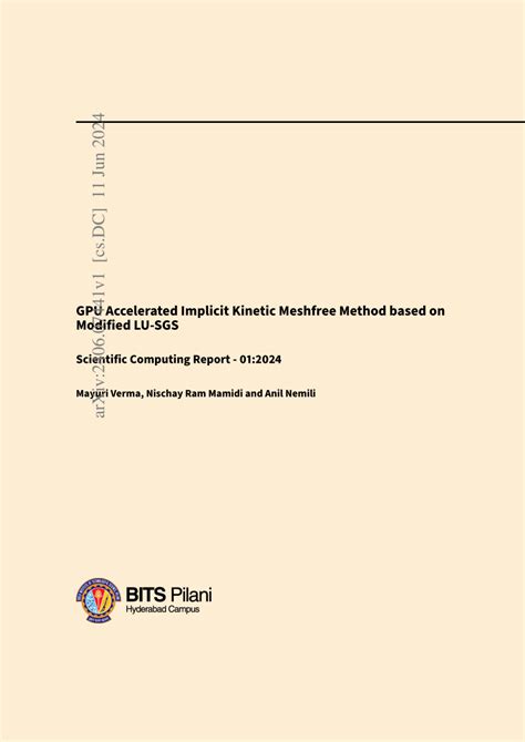 Pdf Gpu Accelerated Implicit Kinetic Meshfree Method Based On