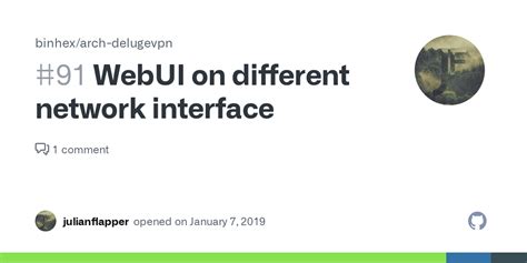 Webui On Different Network Interface Issue Binhex Arch
