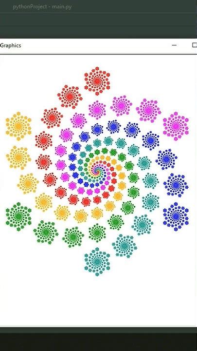 Draw Hexagon Spiral 🤩 Using Python Turtle Shorts Shortvideo Short