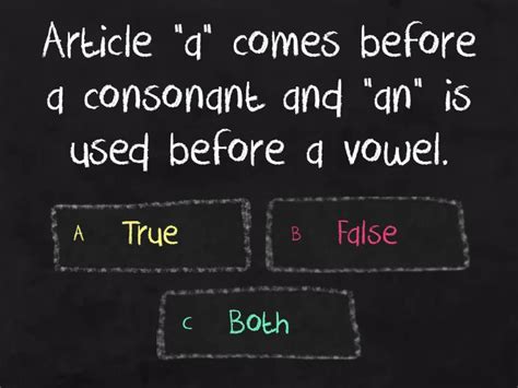 Articles Exceptions Quiz