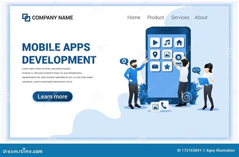 Mobile App Development Concept With People Building And Create App As Developer Can Use For