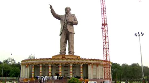 Agency News Kcr Unveils 125 Feet Statue Of Br Ambedkar On His 132nd