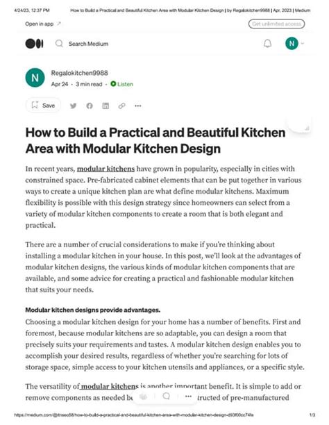modular kitchen design pdf