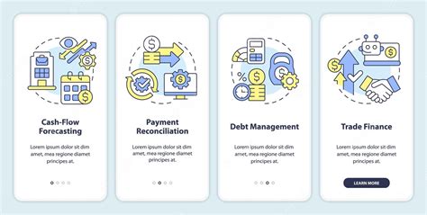 Premium Vector Treasury Management System Functions Onboarding Mobile