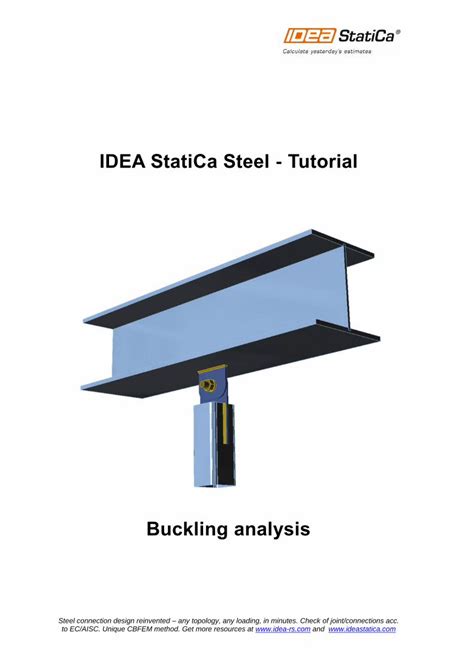 Pdf Idea Statica Steel Tutorial Eiseko · Buckling Analysis Steel
