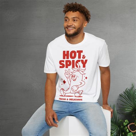 Retro Mascot Character Shirt Hot And Spicy Funny Gildan Cotton Shirt