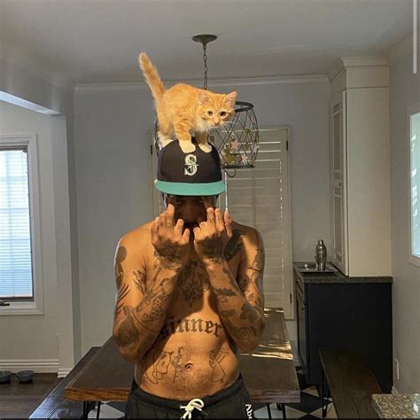 Lil Tracy With His Cat Rare Pic Rgothboiclique