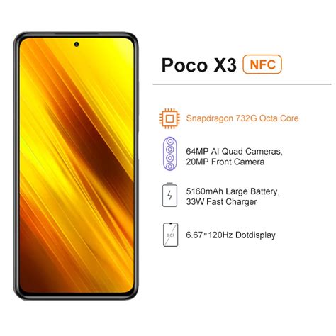 Global Version Poco X Nfc Smartphone Gb Gb Gb Snapdragon G Mp Camera W Fast