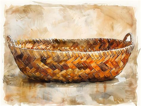 Fundo Da Cesta De Moisés Com Textura De Cesta De Palha Tecida Layout De Colagem De Wea Design De