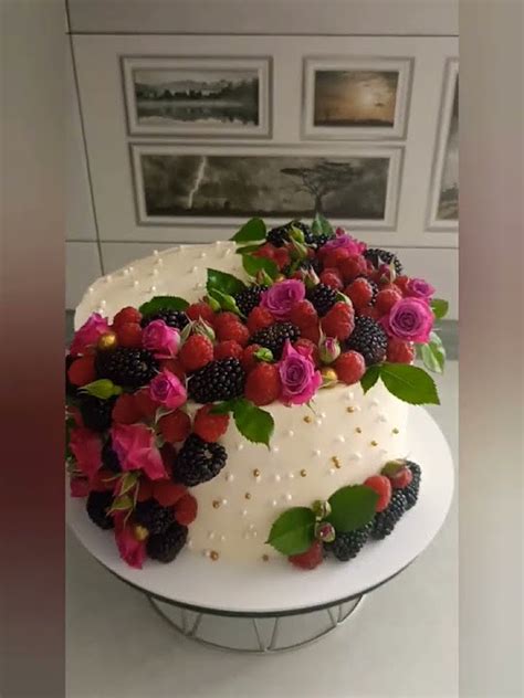 #тортсягодами #тортнаденьрождения#торт торт на мой др 🥳🥳🥳 - YouTube