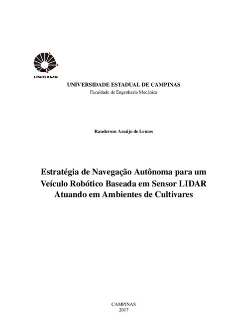 Pdf Autonomous Navigation Strategy For A Robot Vehicle Based On Lidar Sensor Acting In