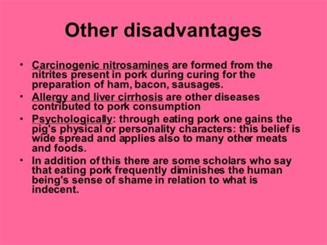 What Are The Disadvantages Of Eating Pork