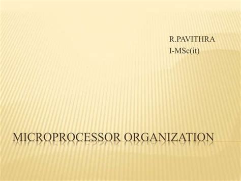 Microprocessor Ppt Operating Systems Computer Software And