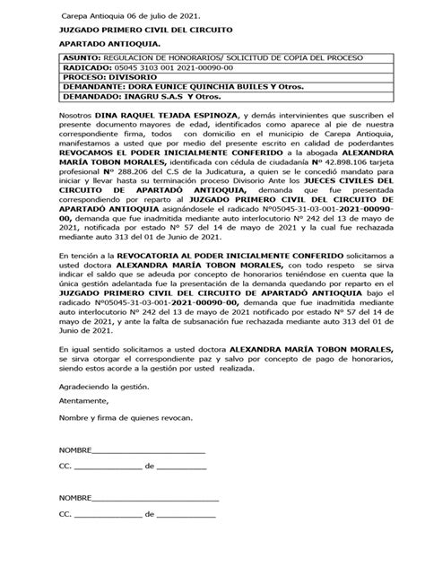 Revocatoria A Poder Pdf Gobierno