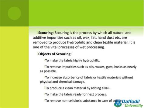 Scouring And Bleaching In Textiles Pptx