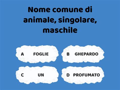 Esercitazione Di Analisi Grammaticale Quiz