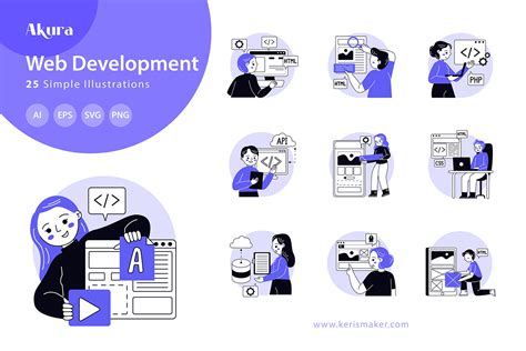 Web Development Illustration Pack 25 Design And Development