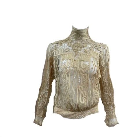 Victorian Ecru Battenburg Lace And Embroidered Bodice Gem