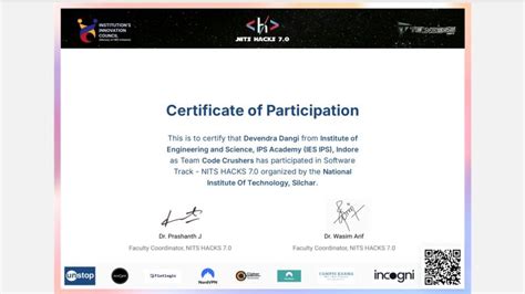 Devendra Dangi On Linkedin Hackathon Innovation Coding Nithacks Techjourney Learning