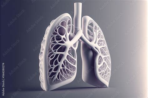 Photo Art Print Anatomische Medizinische 3D Lunge Im Querschnitt