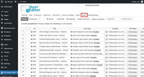 How To Import Woocommerce Variations From A Csv File Wp Sheet Editor