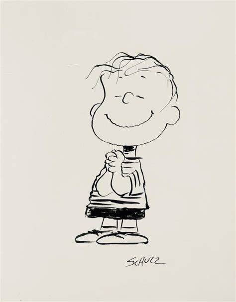Bid Now Charles M Schulz Orig Drawing Of Linus Van Pelt From The
