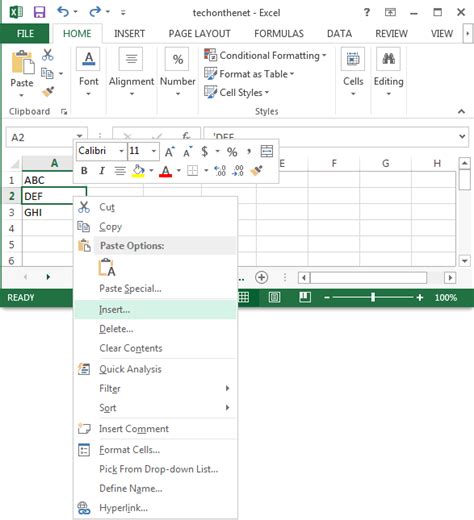 Insert Row Menyisipkan Row Pada Excel Excel Web Id