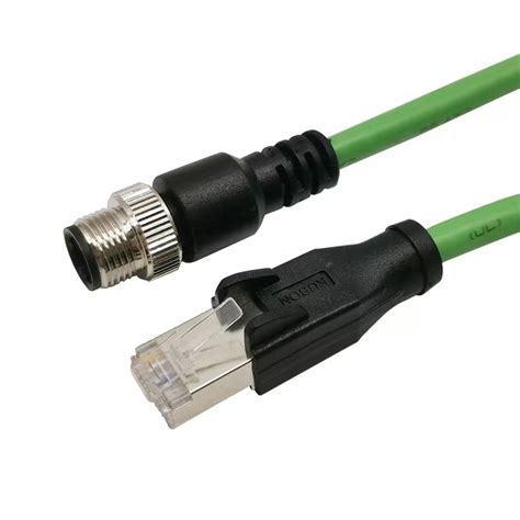 4p 8p Industrial Ethernet M12 Male To RJ45 Male X Code Communication Cable RJ45 Male X Code
