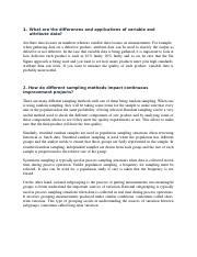 What Are The Differences And Applications Of Variable And Attribute Data Docx What Are The