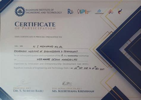 ns mohamad hilal on linkedin webdevelopment workshop certificate
